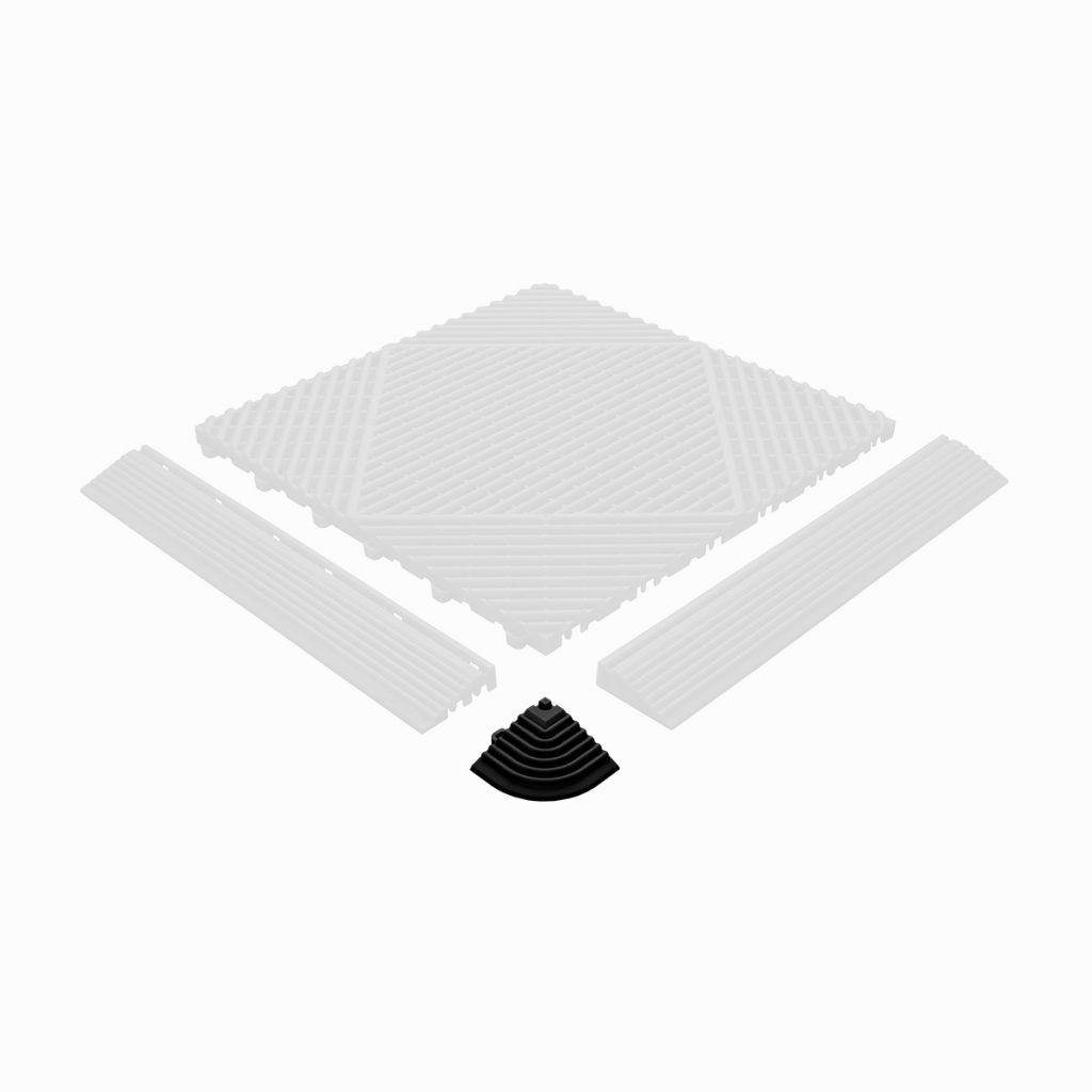 Eckteil für 40 x 40 cm Klickfliesen (4er Pack) - Florco®